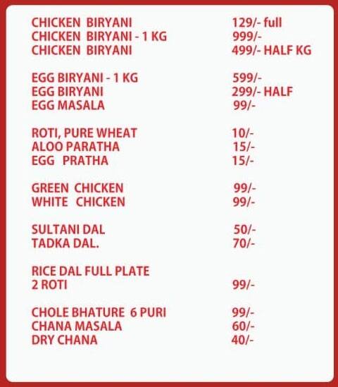 Menu of Minar Biryani Delhi Special, Hadapsar, Pune