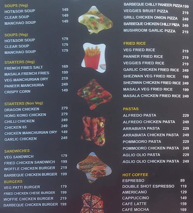 Menu of Wild Wolf Cafe, Dilsukhnagar, Hyderabad