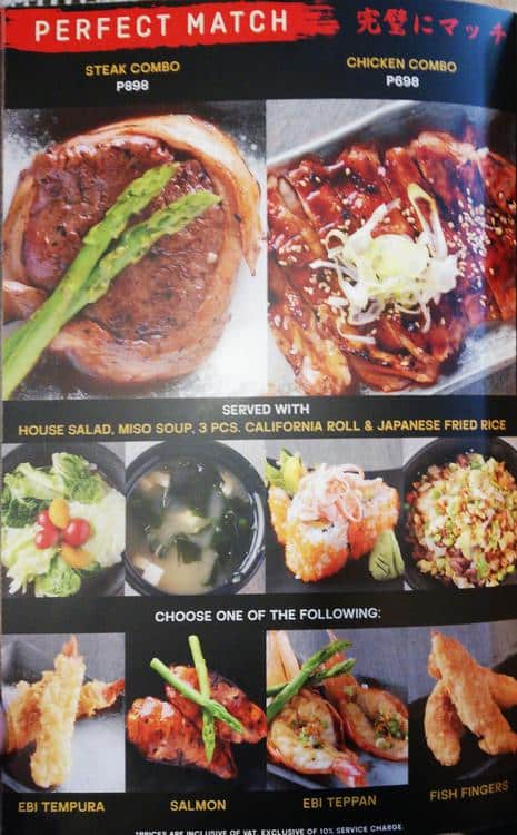 Menu at Sumo Sam restaurant, Makati, Greenbelt 3