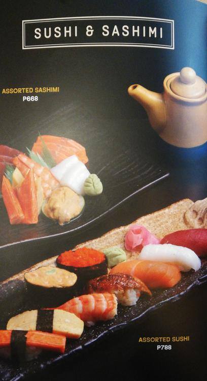 Menu at Sumo Sam restaurant, Makati, Greenbelt 3