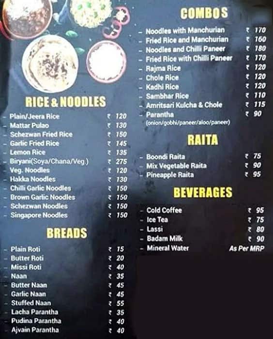 Menu at Kanha Bhog Noida, Noida, A-2/33