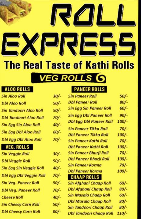 Roll Express Menu, Menu for Roll Express, Vaishali Nagar, Jaipur - Zomato