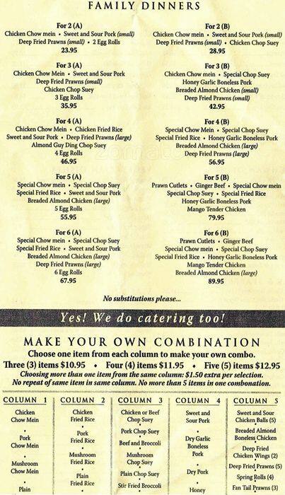 China Sail Restaurant, Prince George, Prince George - Urbanspoon/Zomato