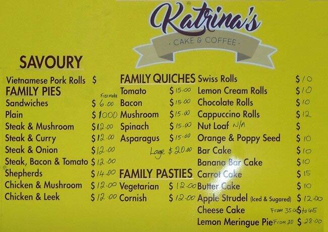Menu at Katrina's Banh Mi & Yum cha restaurant, Mount Waverley