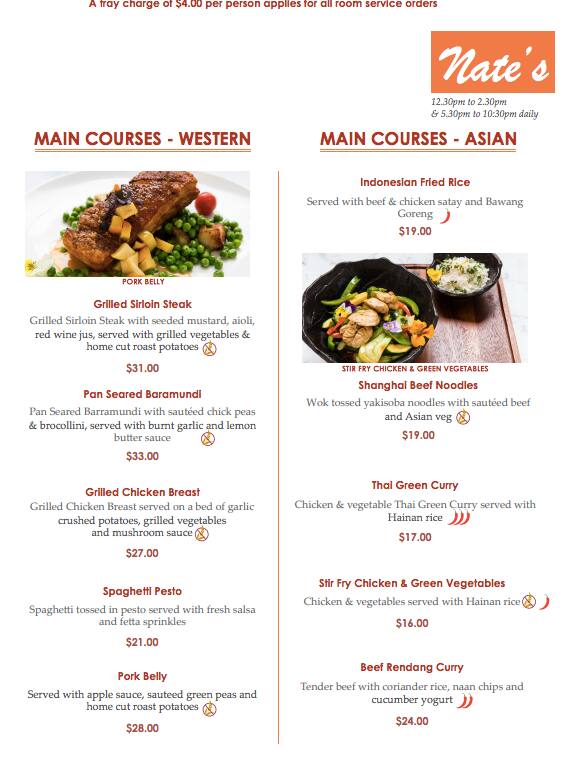 Carta de Nate's Restaurant and Bar - The Branksome Hotel & Residences ...