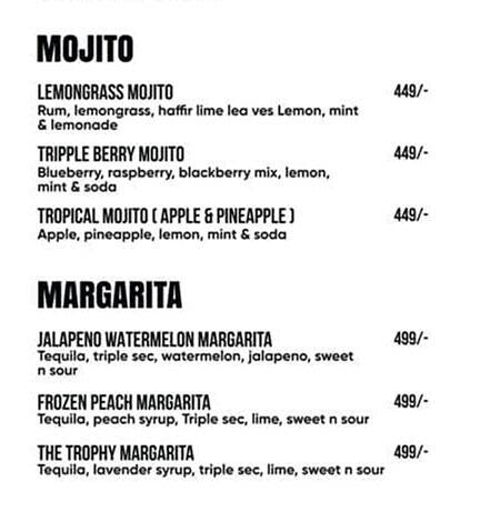 Menu at Skyhouse Bar & Cafe, Noida