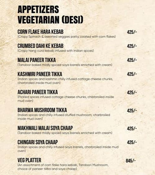 Menu at Skyhouse Bar & Cafe, Noida