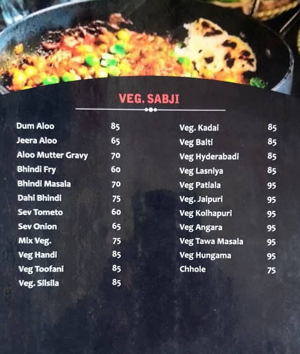 Menu at The Punjabi Food Junction, Gandhinagar