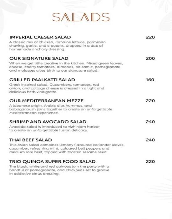 Menu at Imperial Kitchen - Venpalavattom, Thiruvananthapuram
