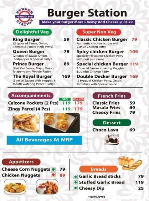 Menu of The Pizza Theatre Cafe, NIT, Faridabad