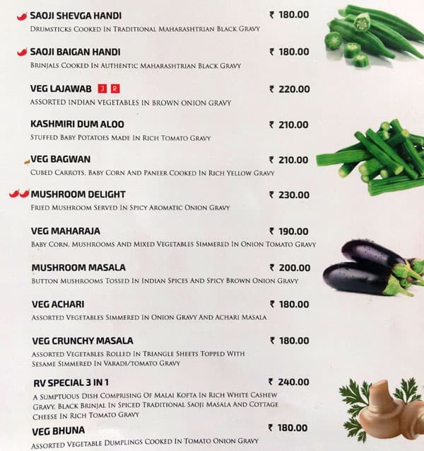 Menu at Indiana's Red Velvet Veg Restaurant, Aurangabad