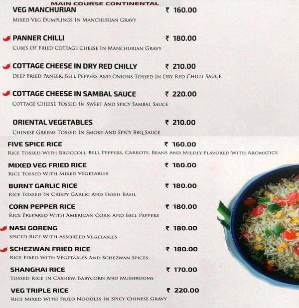 Menu at Indiana's Red Velvet Veg Restaurant, Aurangabad