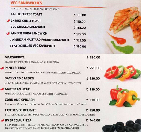 Menu at Indiana's Red Velvet Veg Restaurant, Aurangabad