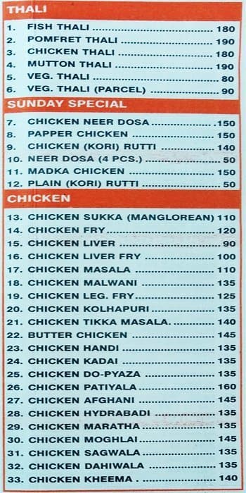 Liberty Lunch Home Menu, Menu for Liberty Lunch Home, Marine Lines ...