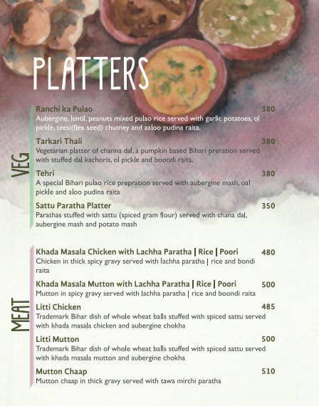 Menu at The Potbelly Restaurant Bihar Nivas, New Delhi, Bihar Niwas