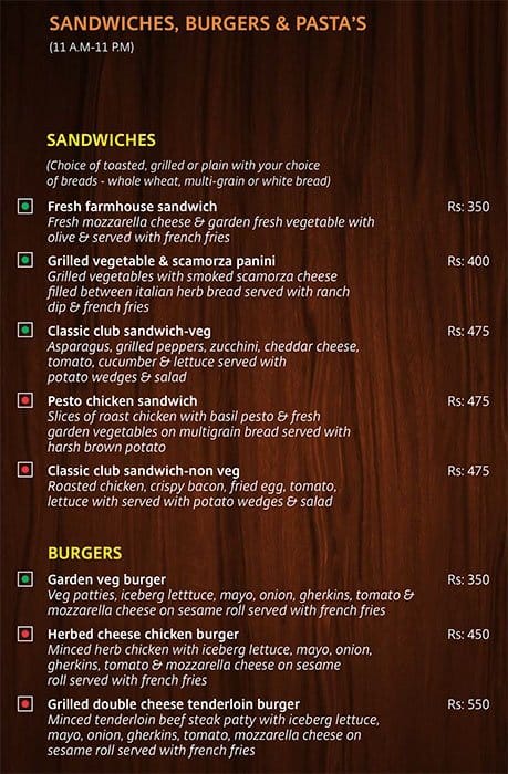 Lobby Cafe - Radha Regent Menu - Zomato