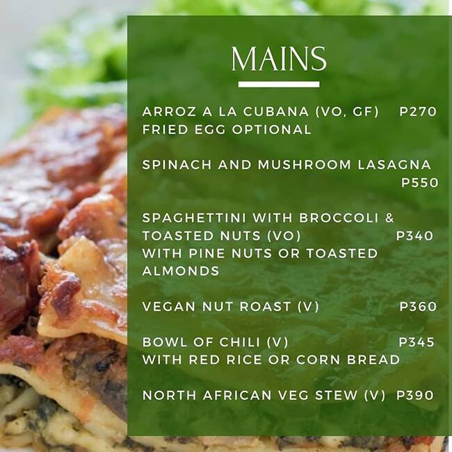 Menu at Corner Tree Cafe, Makati, Level 3