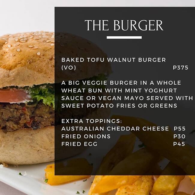 Menu at Corner Tree Cafe Vegetarian Food, Makati