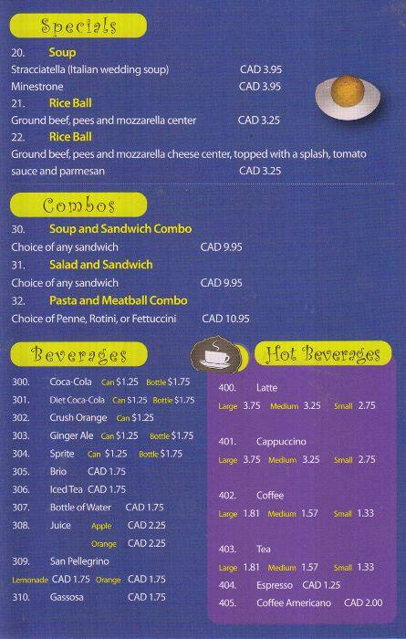 Menu at Danforth Cafe & Bar, Toronto