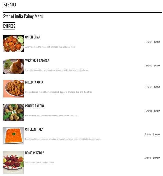 Menu at Annie's Takeaways restaurant, Palmerston North