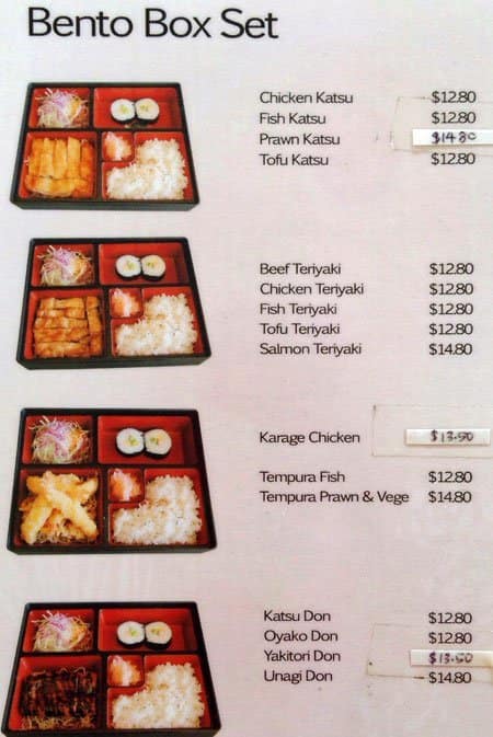 Menu at Mikasa restaurant, Karawara, 213 Kent Street