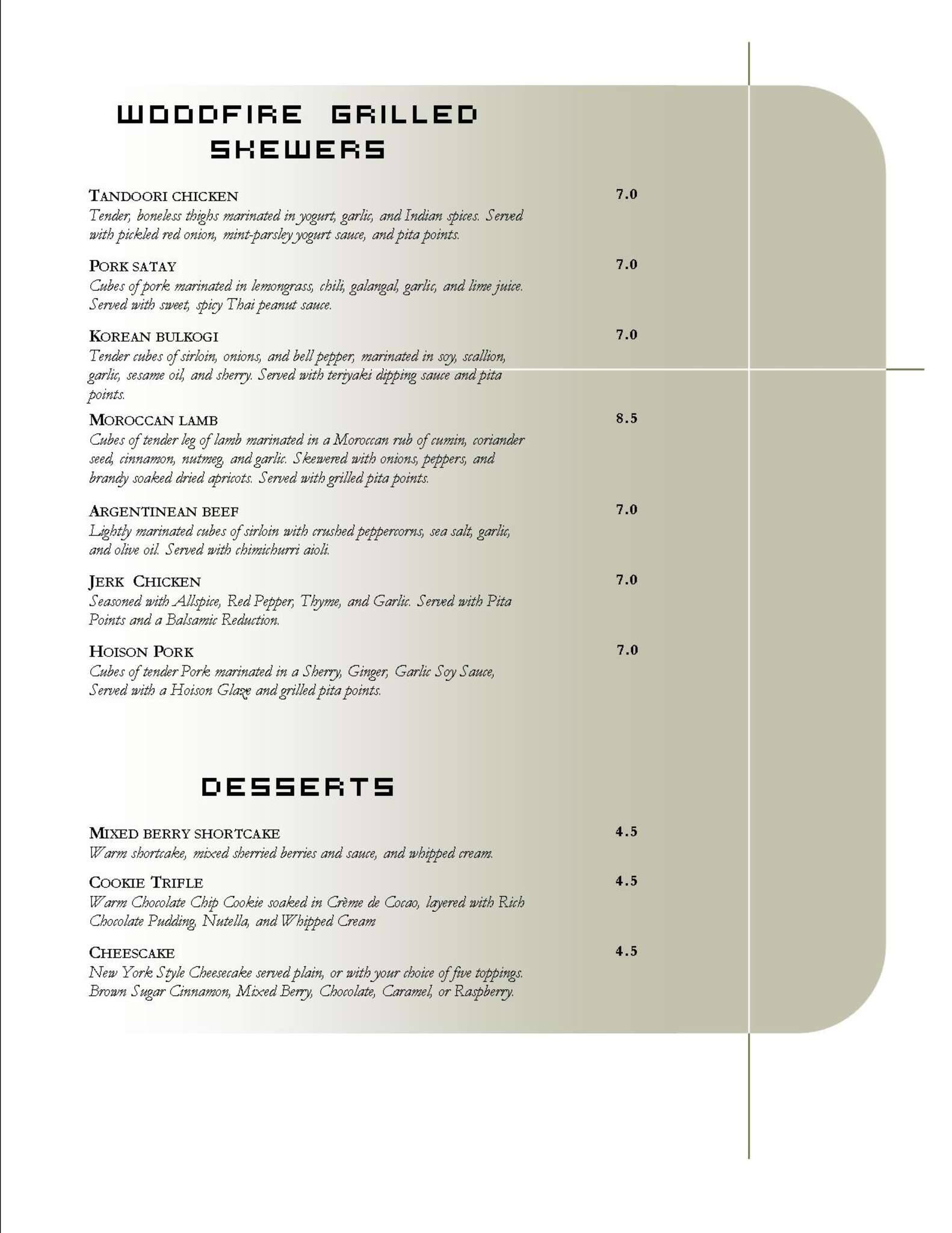 Menu at Retro Rocks pub & bar, Saginaw