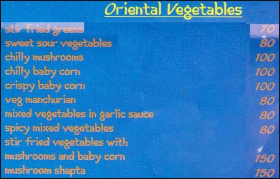 Menu at The Blue Poppy, Kolkata, Gorkha Bhawan
