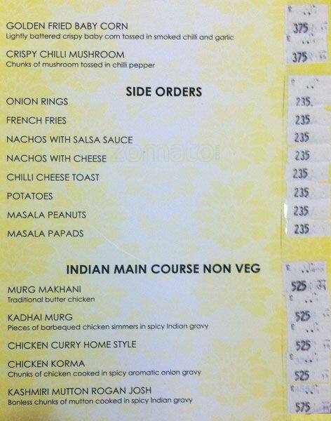 Menu at Ion, Gurugram, 12/14 Jmd Arcade Mall M G Road