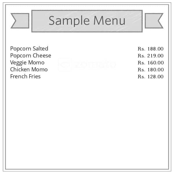 Menu at PVR Café, Pune, 2nd Floor