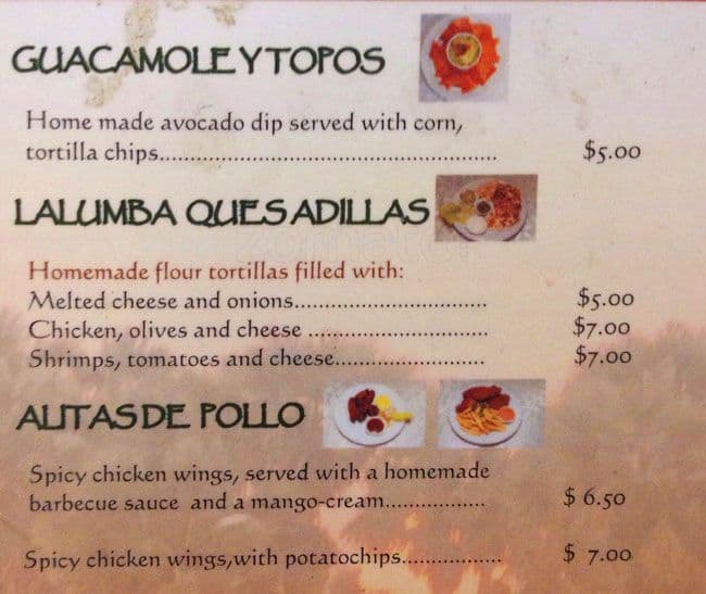 Menu at Lalumba Restaurant & Cafe, Dandenong