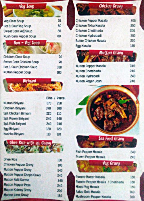Menu of Nizam Briyani & Caterings, Royapuram, Chennai
