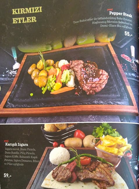 Menu at O2 CAFE & SHISHA, Istanbul