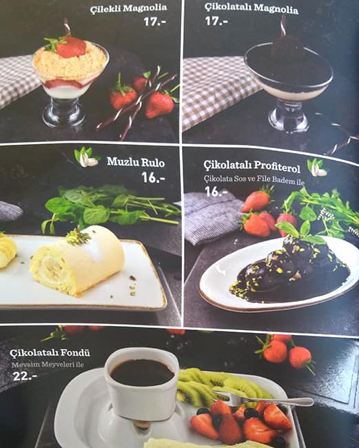 Menu at O2 CAFE & SHISHA, Istanbul