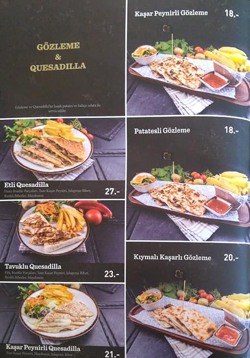 Menu at O2 CAFE & SHISHA, Istanbul
