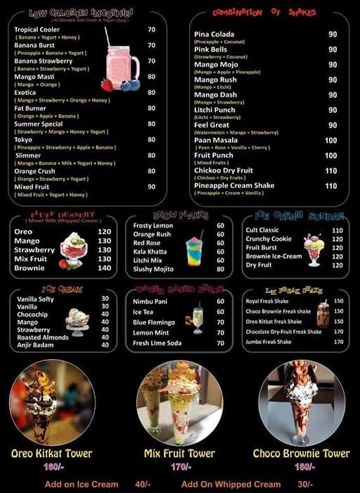 Menu of Love Mix, Virar, Mumbai