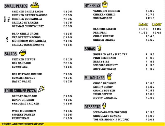 Menu at BurgerMan ECR, Chennai