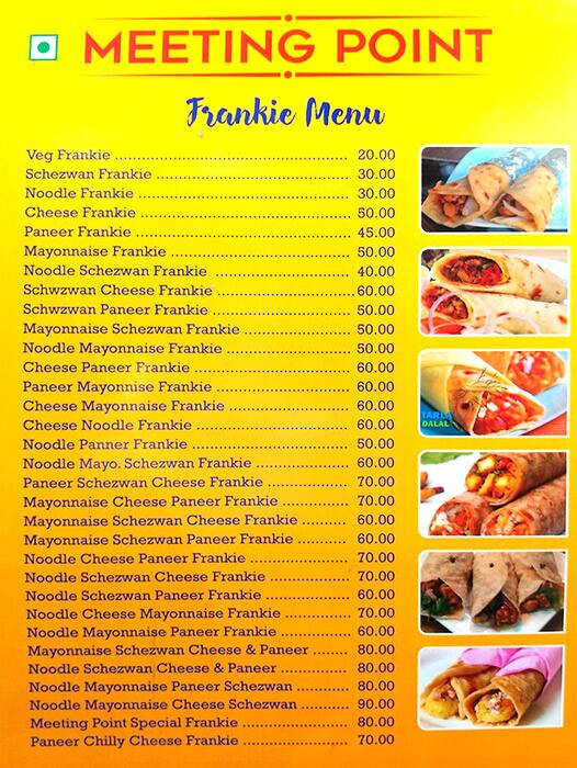 Menu at Hotel Meeting Point, Mumbai, 4WHG+6X3