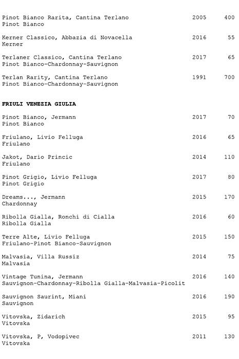 Menu at Sartoria pub & bar, London, 20 Savile Row