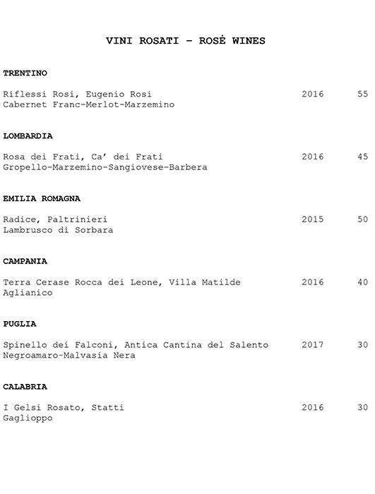 Menu at Sartoria pub & bar, London, 20 Savile Row