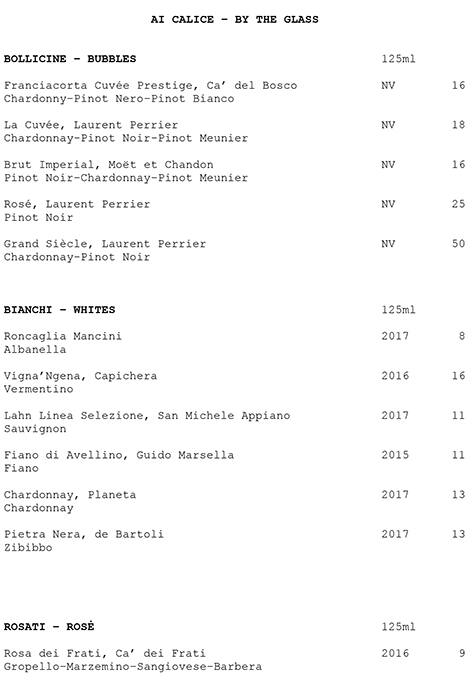 Menu at Sartoria pub & bar, London, 20 Savile Row