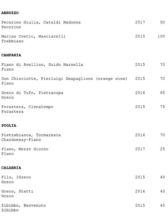 Menu at Sartoria pub & bar, London, 20 Savile Row