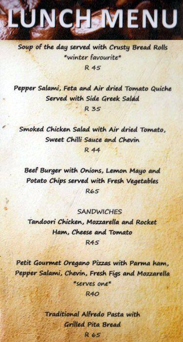 Menu at Business Hub - City Living cafe, Bloemfontein
