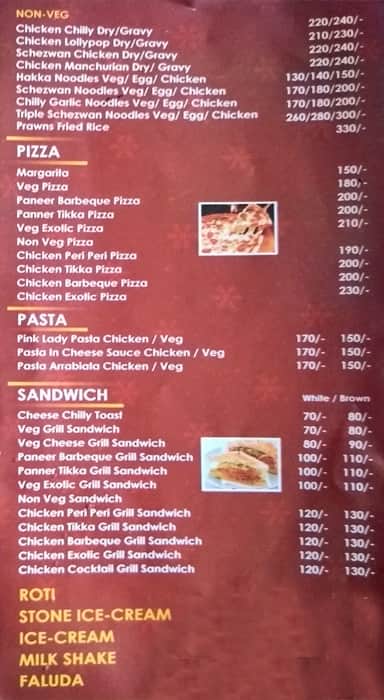 Menu at Cafe Bites, Pimpri-Chinchwad