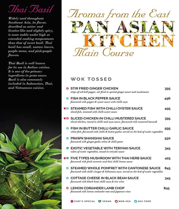 Menu at Destination 72, Mumbai