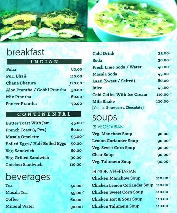 Menu of GST - Hotel Grand Plaza, Sunny Enclave, Mohali