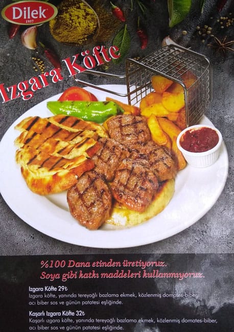 Menu at Dilek, Istanbul, Fevzi Çakmak Mahallesi 1