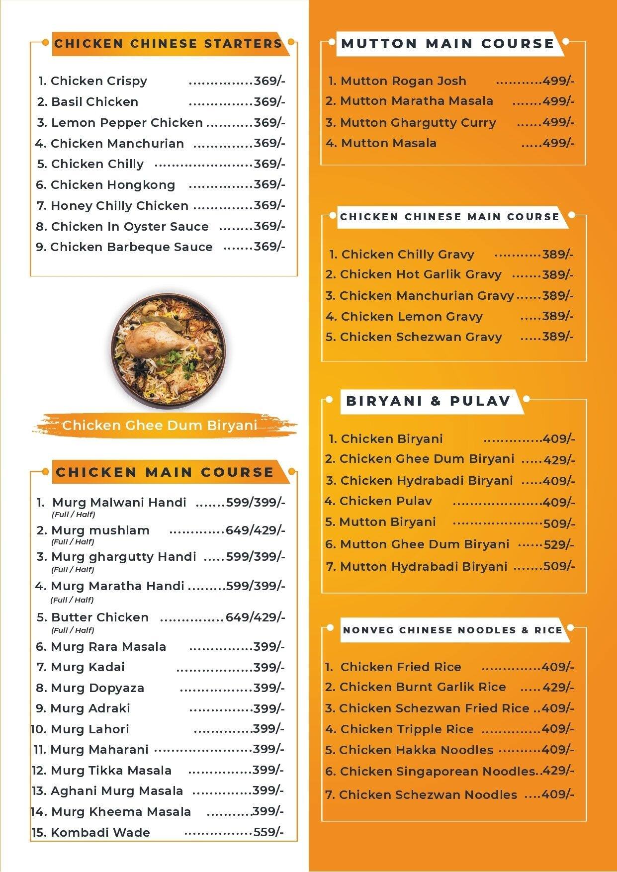 Menu at Janjira Pure Veg, Kothrud, Pune, Pune
