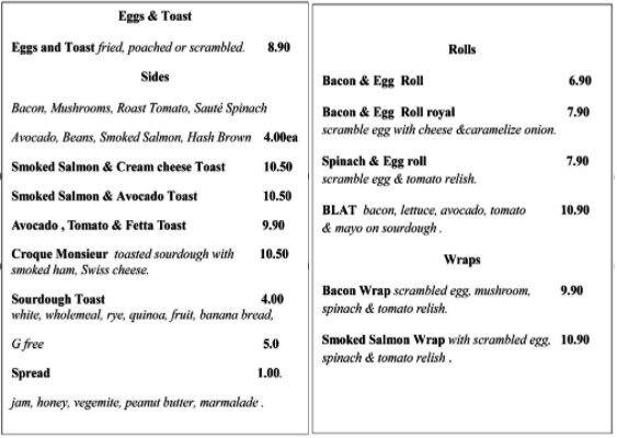 St. Honore Sourdough Bakery Menu - Urbanspoon/Zomato