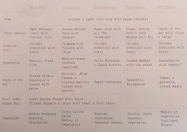 Menu at Cafe 555, Melbourne, Ground Floor/555 La Trobe St