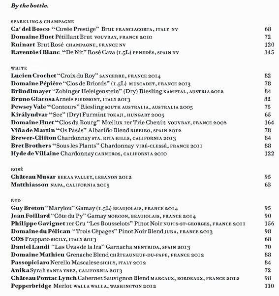 Menu at Josephine House pub & bar, Austin